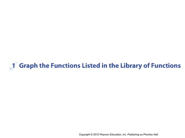 Section 2.4 library of functions; piecewise defined function | PPT ...