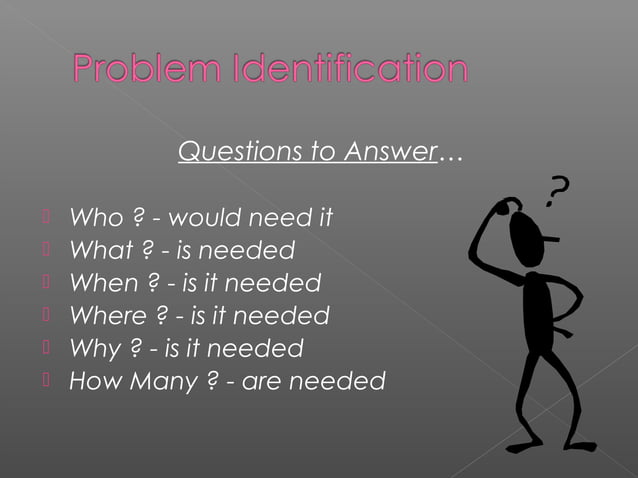 problem identification | PPT