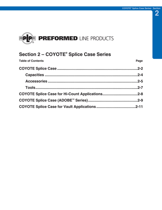 Section 2 - COYOTE Splice Case Series | PDF