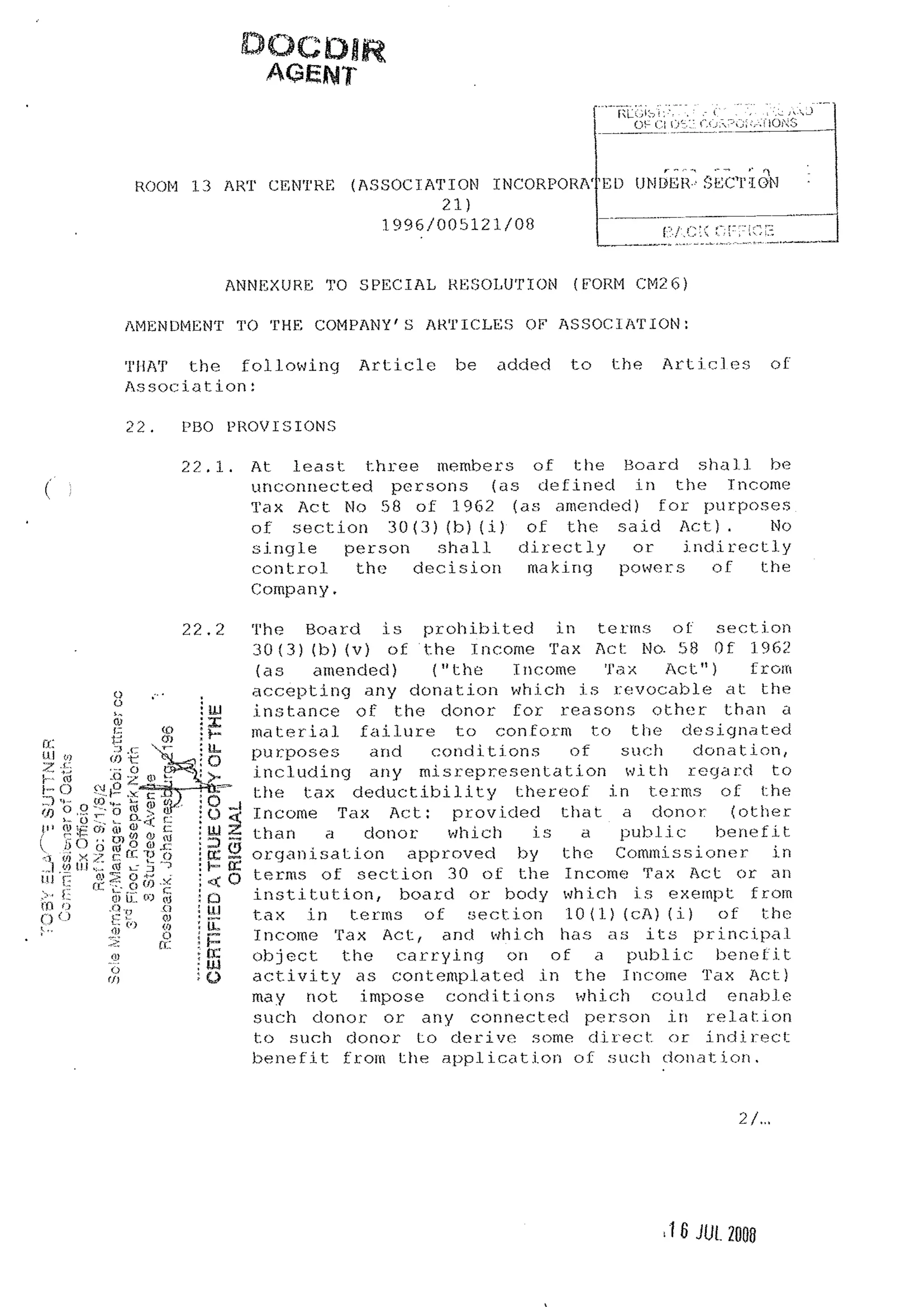 Section 21 certificate | PDF