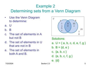 venn diagram and set operations power pp | PPT