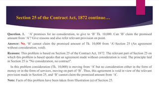 Section 25 of the Contract Act, 1872.pptx By Judge Nazmul Hasan. | PPTX