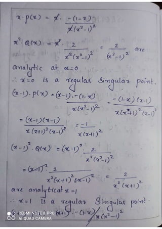 Section 28- Regular singular points solution | PDF