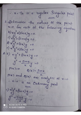 Section 28- Regular singular points solution | PDF