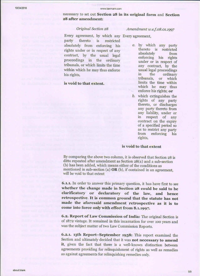 Section 28 of the contract act | PDF