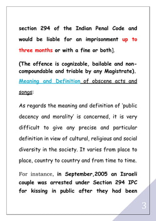 Section 294 INDIAN PENAL CODE | PDF