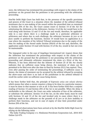 Section 29A of the Arbitration and Conciliation Act | PDF