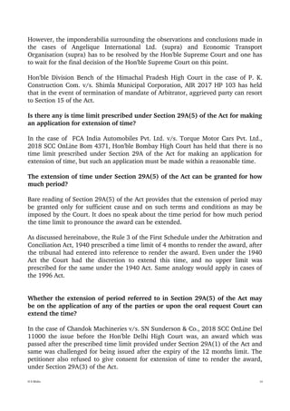 Section 29A of the Arbitration and Conciliation Act | PDF