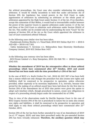 Section 29A of the Arbitration and Conciliation Act | PDF