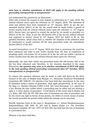 Section 29A of the Arbitration and Conciliation Act | PDF