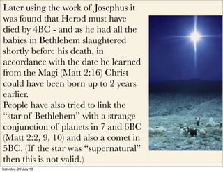 Section 2 brief chronology of the life of Christ | PDF