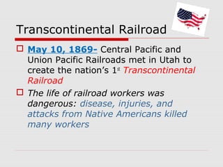Ch. 14, Section 2- Rise of Railroads | PPT