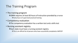 Section 2 the nursing assistant (1) | PPTX