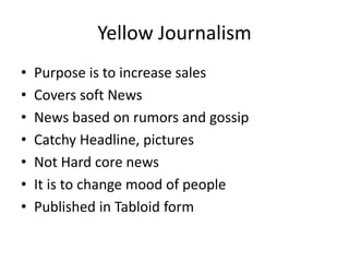 Section 2 yellow journalism | PPT