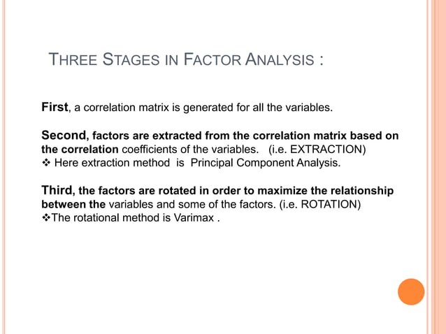Factor Analysis with an Example | PPTX