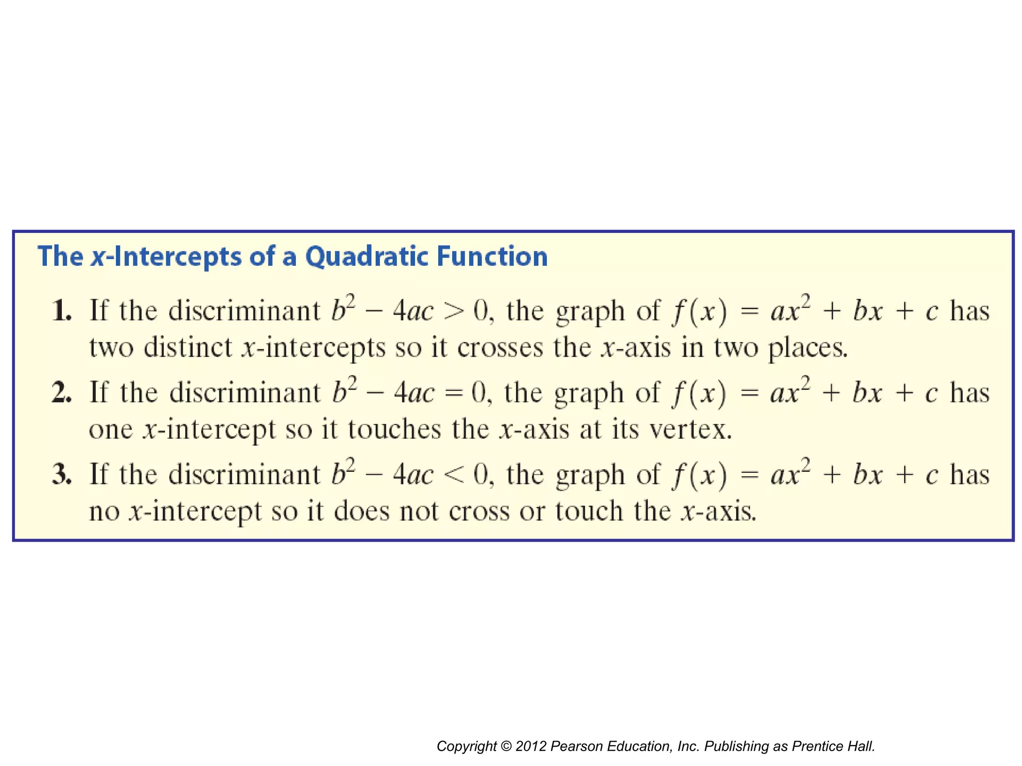 Section 3.3 quadratic functions and their properties | PPT