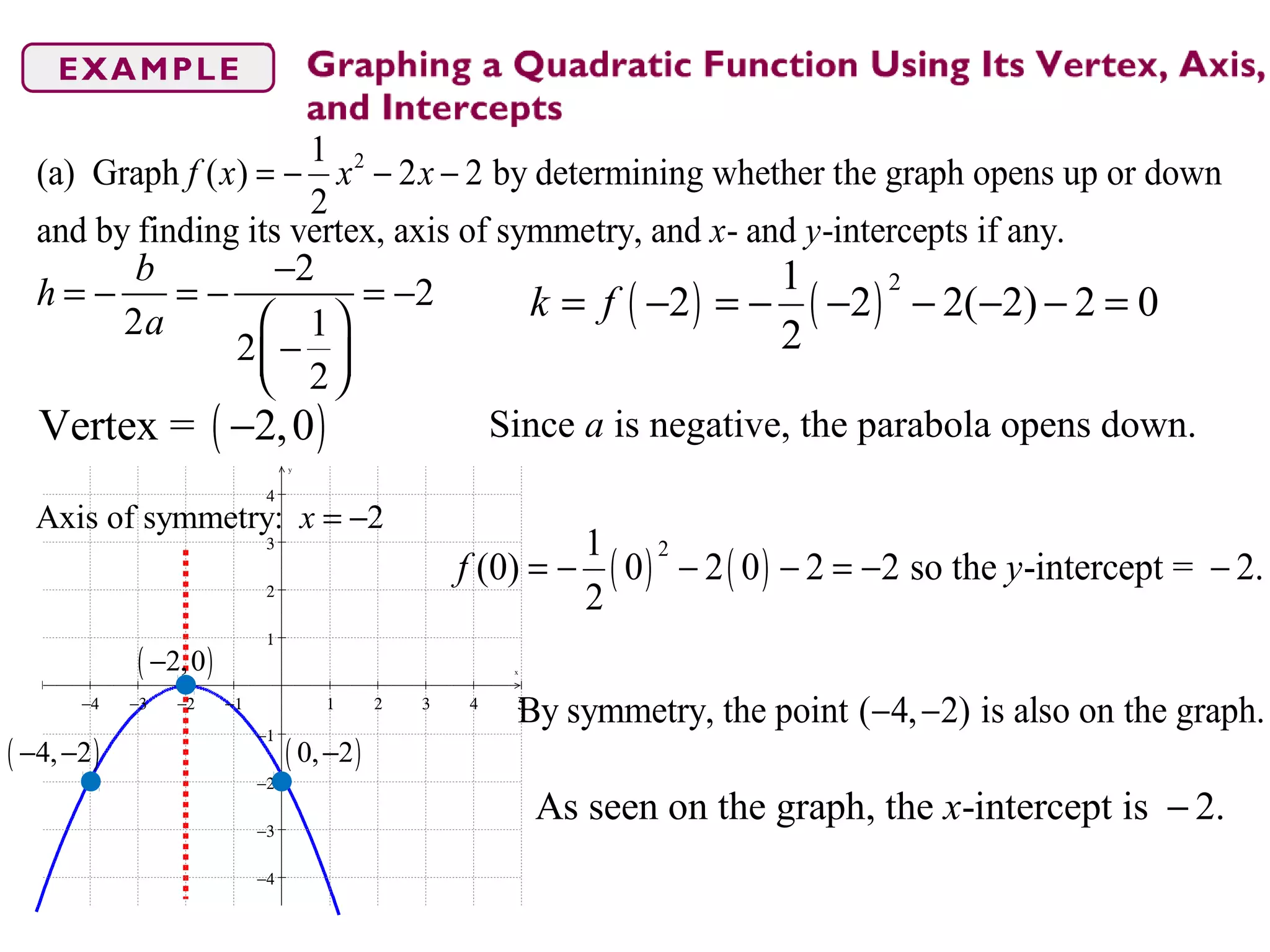 Section 3.3 quadratic functions and their properties | PPT