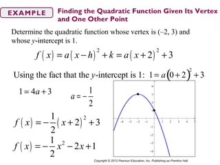 Section 3.3 quadratic functions and their properties | PPT