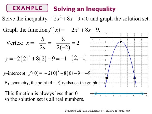 Section 3.5 inequalities involving quadratic functions
