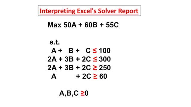 Section 3 Interpreting Sensitivity Analysis On Excel Solver Ppt 