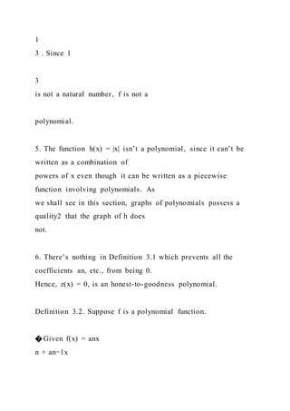 Section 3.1 graphs of polynomials, from college algebra corr | PDF