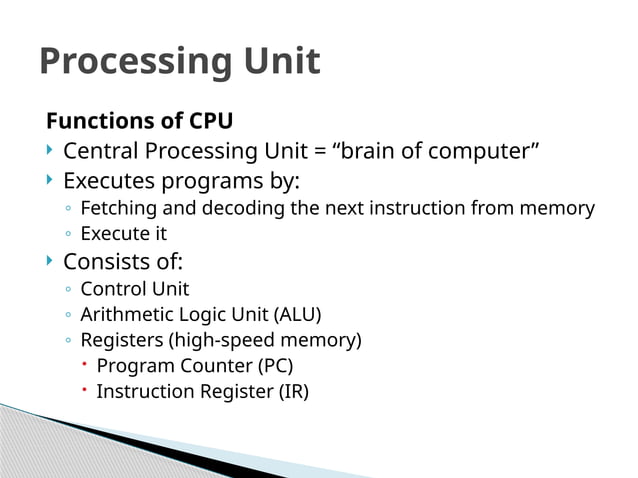 Basic Computer Architecture Slides Num 3 Ppt