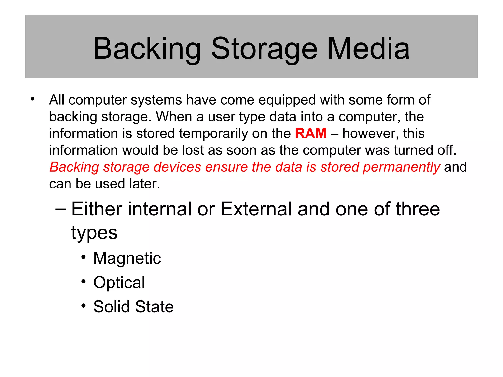 iGCSE Theory Unit 3 - backing up data | PPT