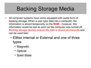iGCSE Theory Unit 3 - backing up data | PPT