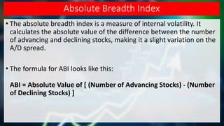 Section 3 - Chapter 18 Part I - Market Breadth Indicators | PPT