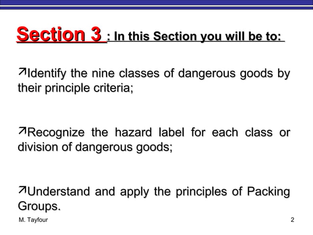Section 3 IATA Classification | PPT | Chemistry | Science