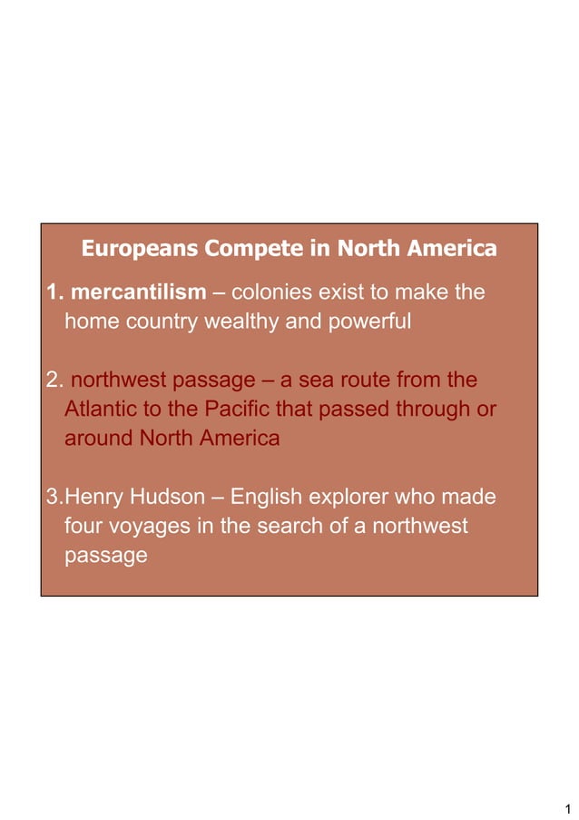Section 3 Europeans Compete In North America | PDF | Cruises | Travel Type