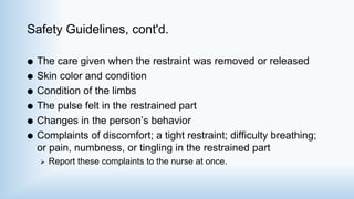 Section 3 restraint alternatives and safe restraint use-1 | PPTX