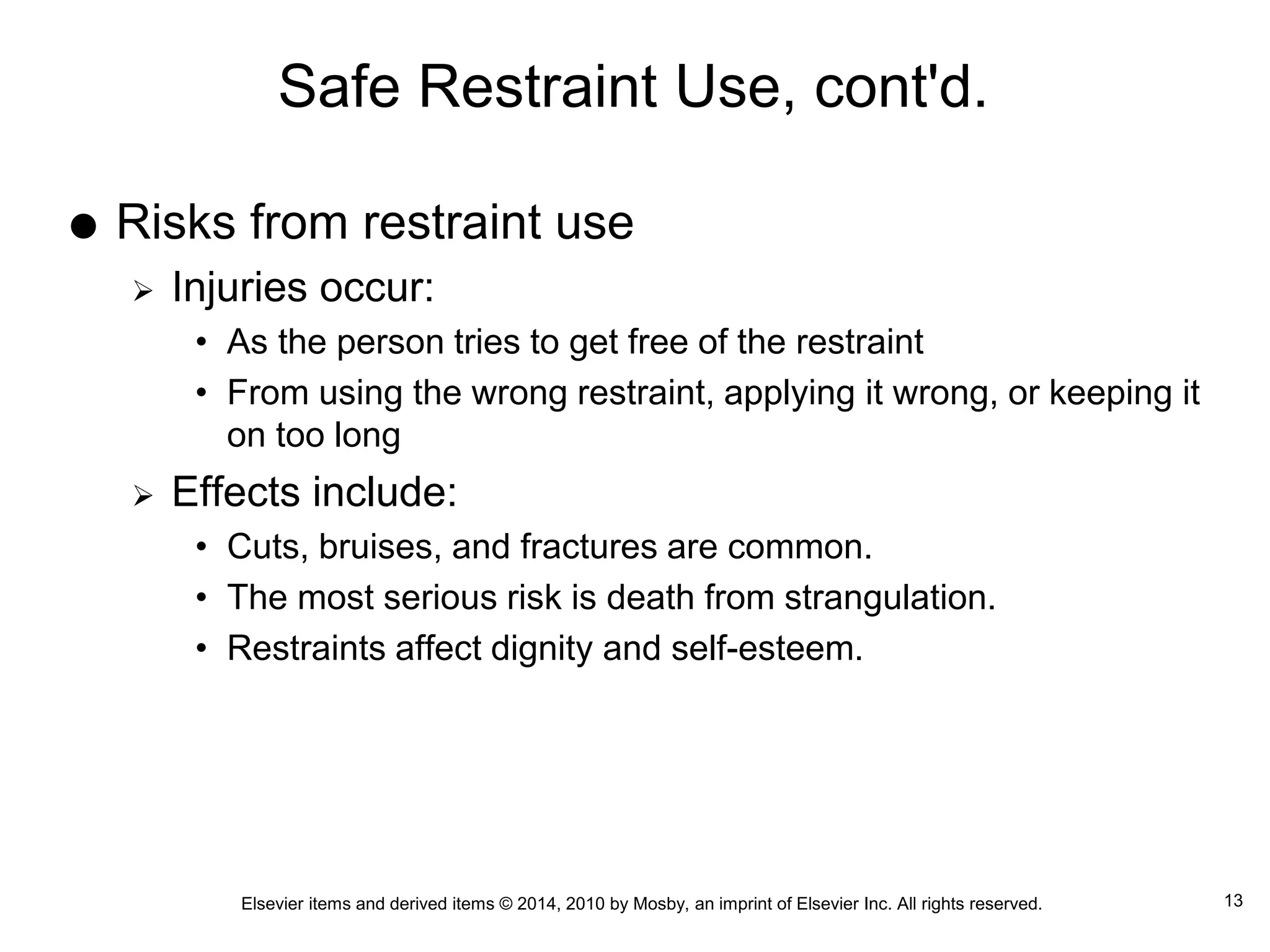 Section 3 restraint alternatives and safe restraint use | PPTX