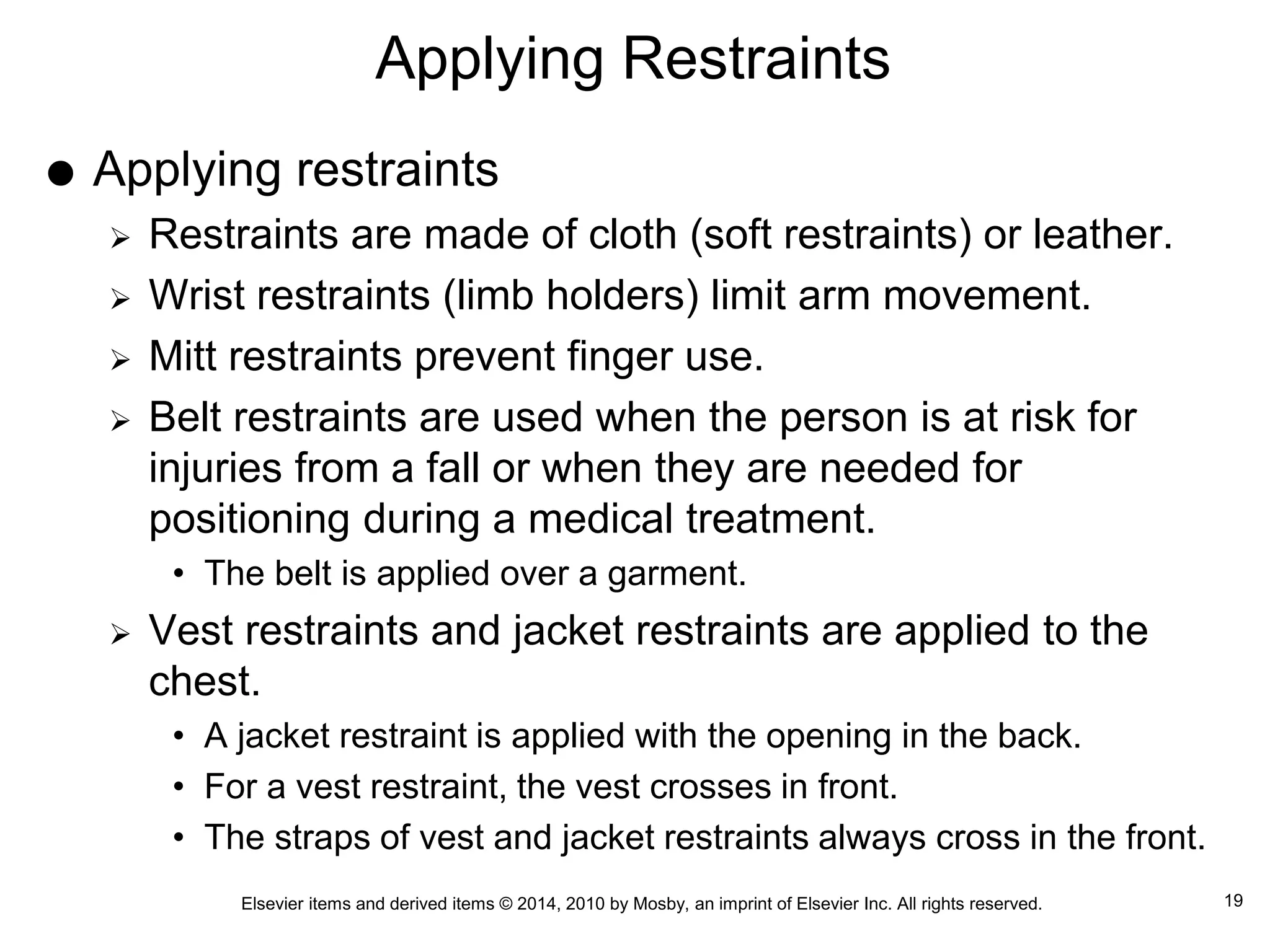 Section 3 restraint alternatives and safe restraint use | PPTX