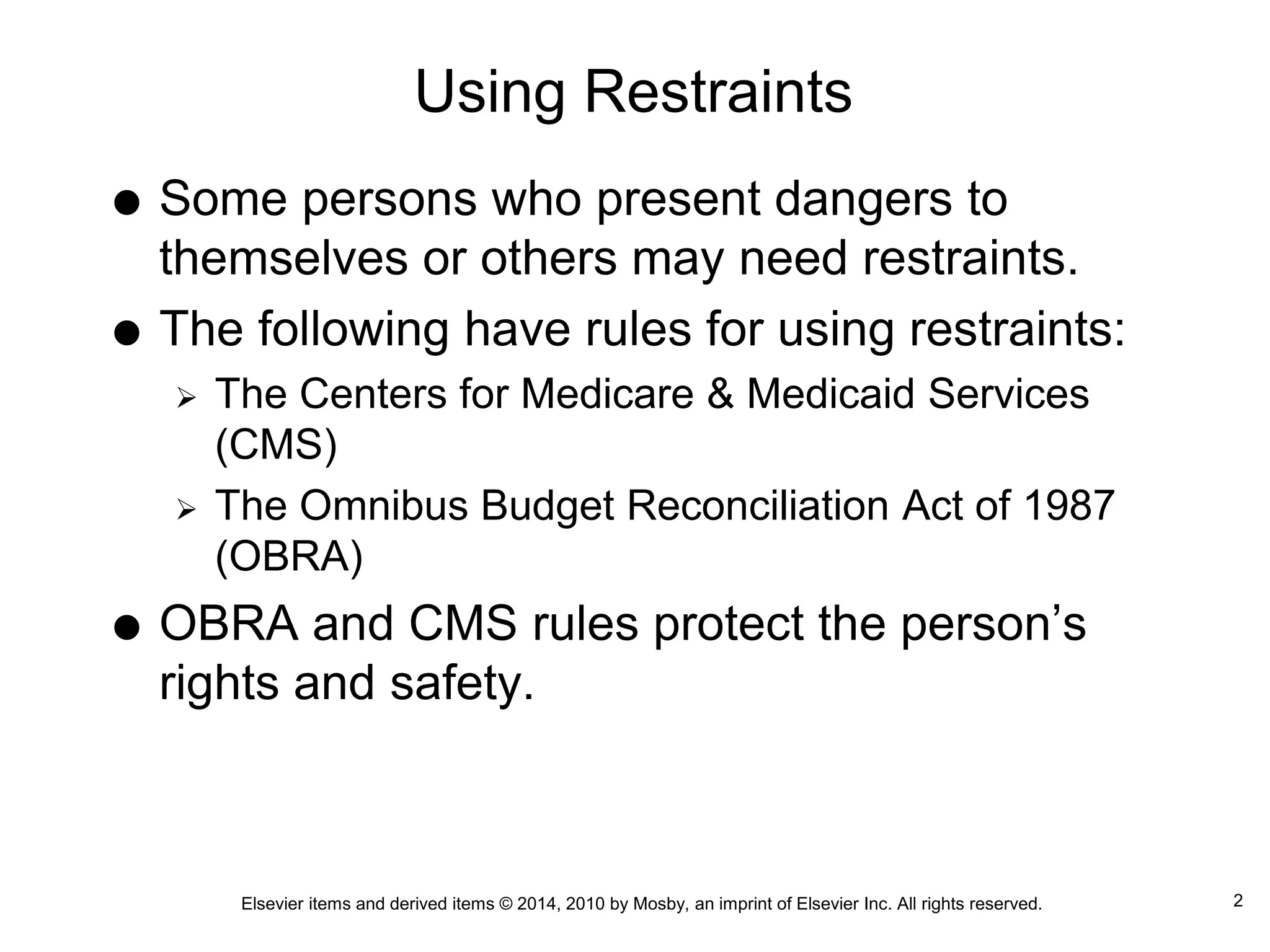 Section 3 restraint alternatives and safe restraint use | PPTX