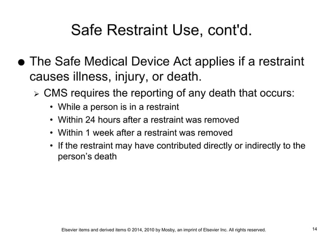 Section 3 restraint alternatives and safe restraint use | PPTX | First Aid | Injuries