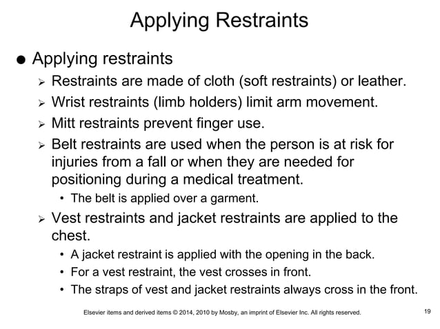 Section 3 restraint alternatives and safe restraint use | PPTX | First Aid | Injuries