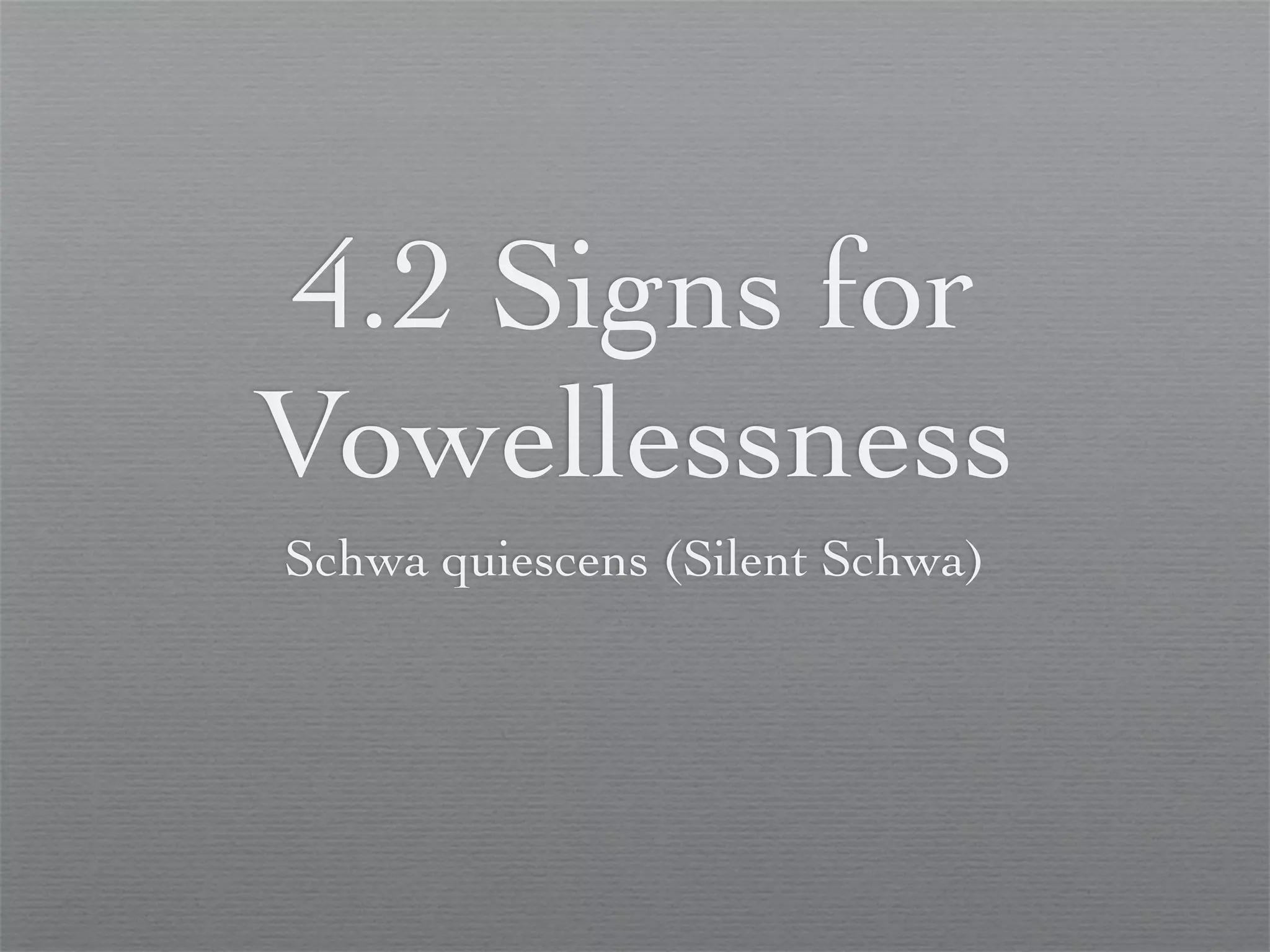 Schneider Section 3: Vowel Signs | PDF