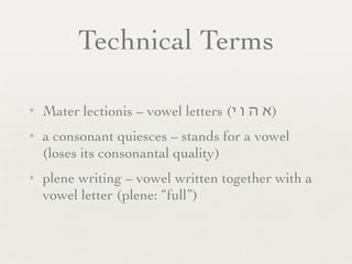 Schneider Section 3: Vowel Signs | PDF