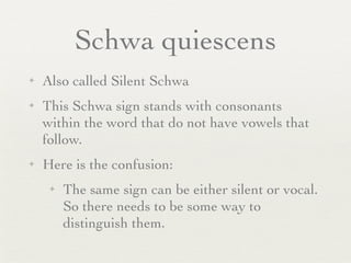Schneider Section 3: Vowel Signs | PDF