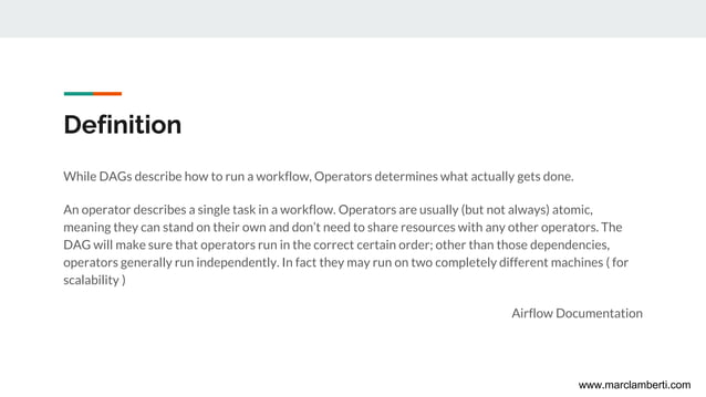 Apache Airflow What Is An Operator Ppt