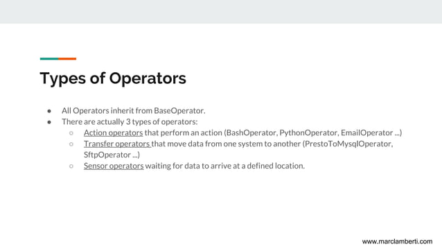 Apache Airflow What Is An Operator Ppt
