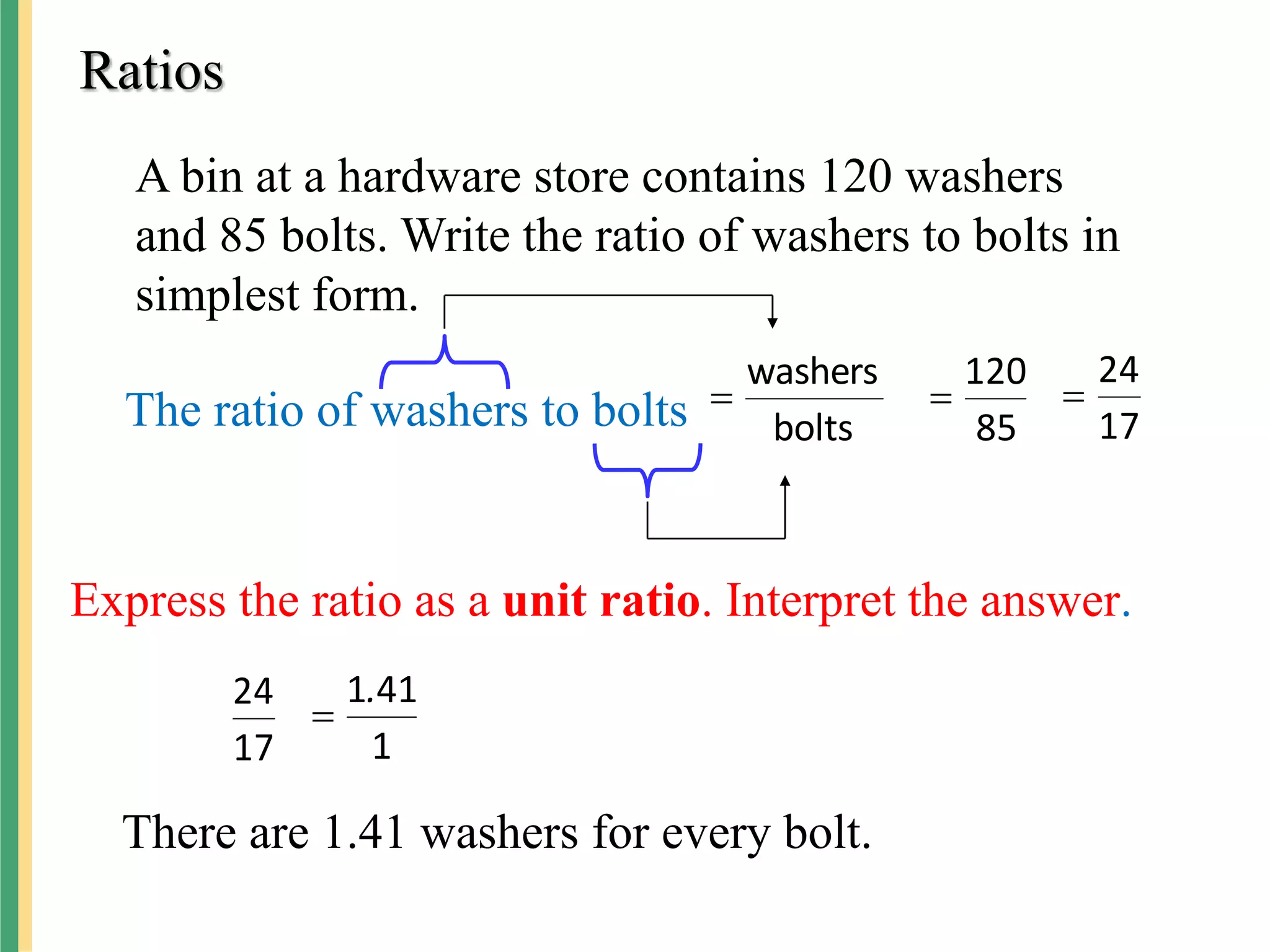 Ratios and Proportions.ppt | Water Services | Home Utilities