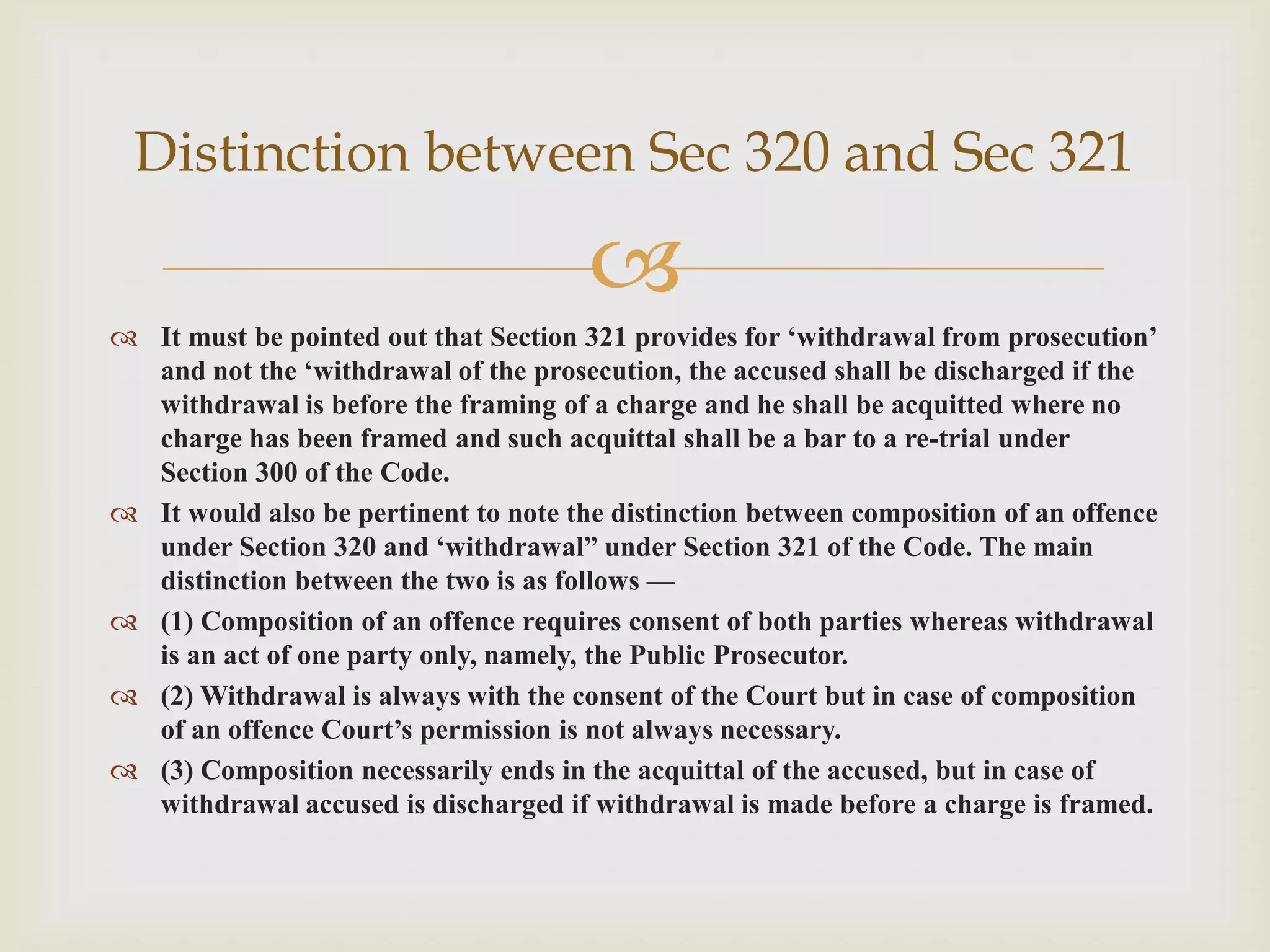 Section 321 cr pc withdrawal of prosecution | PPTX