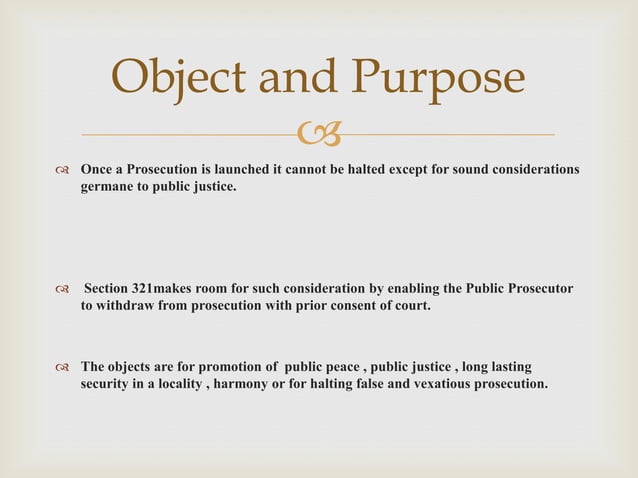 Section 321 cr pc withdrawal of prosecution | PPTX | Law
