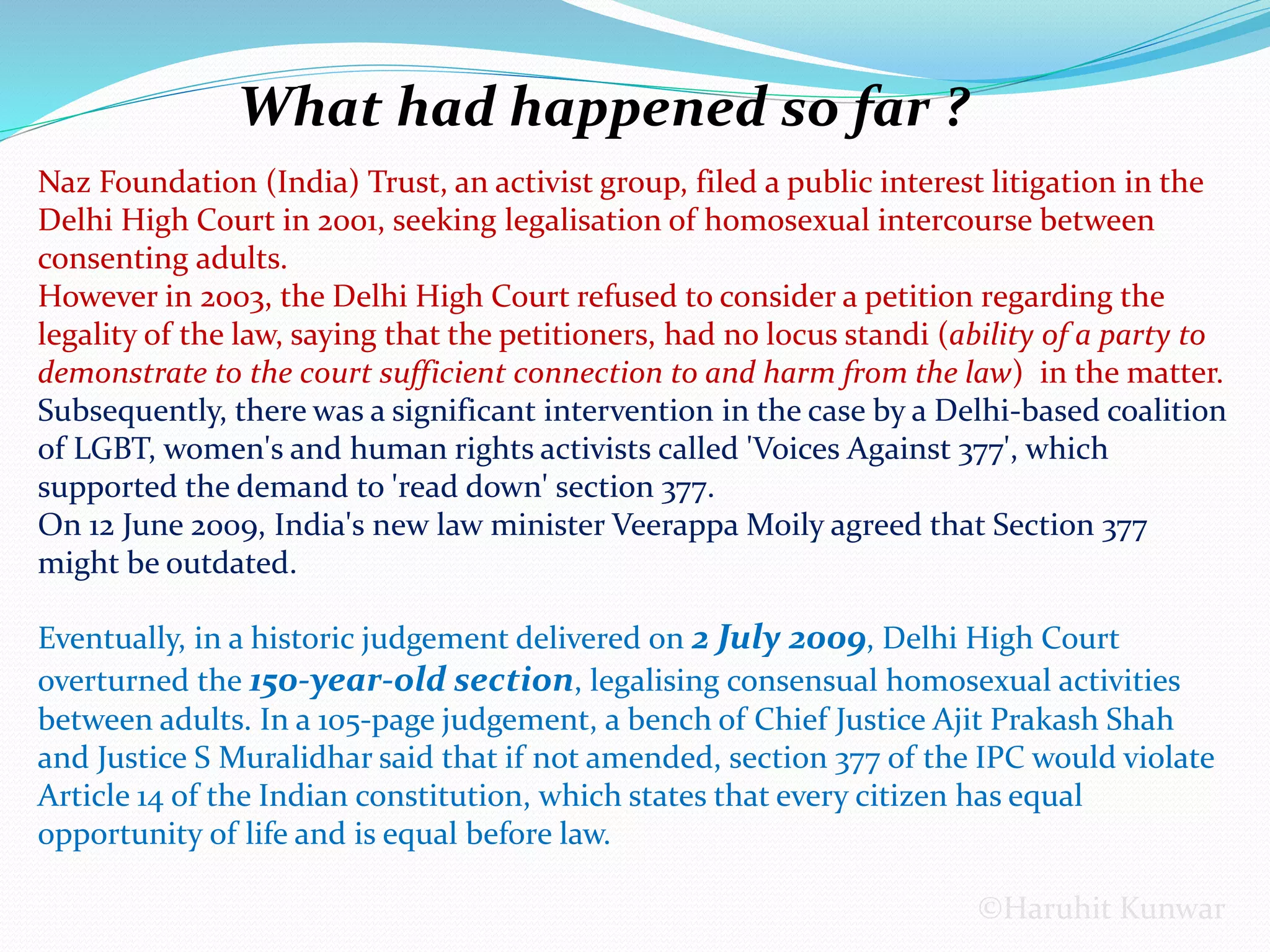 Section 377 of Indian Constitution. | PPT