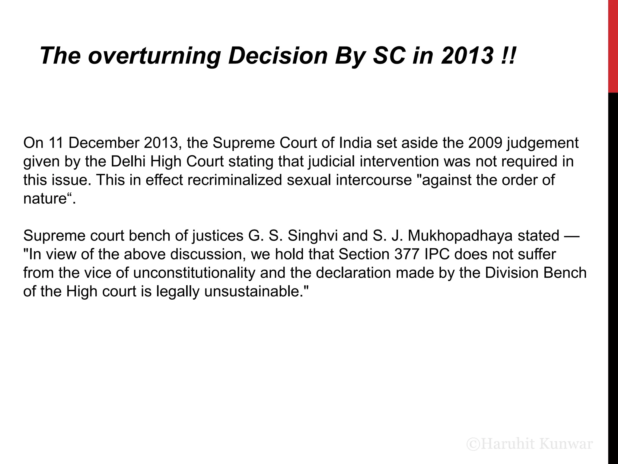 Section 377 of Indian Constitution. | PPT