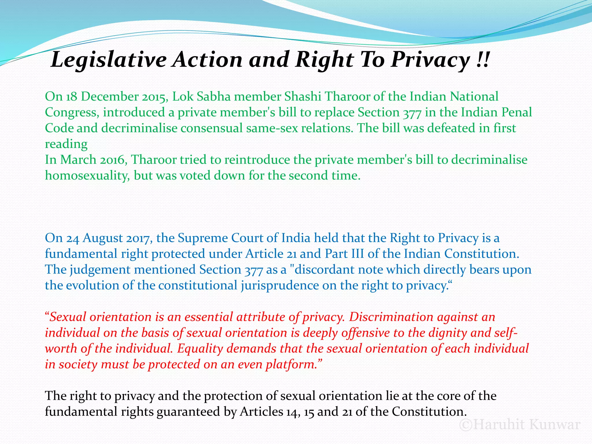 Section 377 of Indian Constitution. | PPT