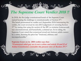 Section 377 of Indian Constitution. | PPT