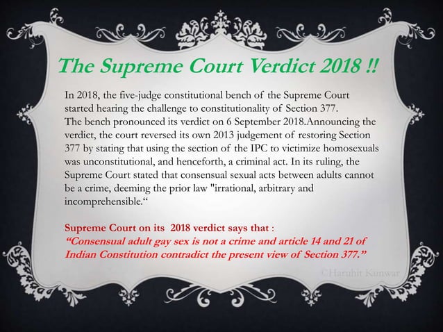 Section 377 of Indian Constitution. | PPT